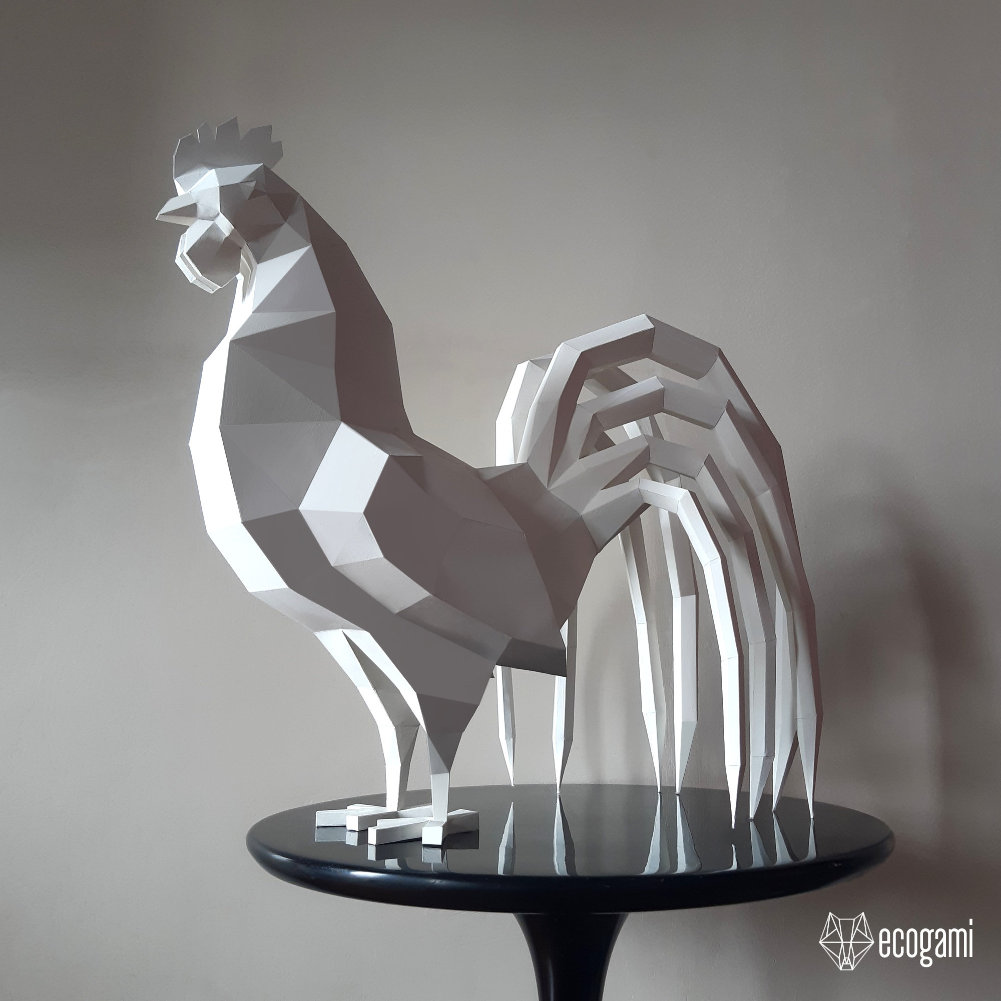 Rooster Papercraft Sculpture Printable 3D Puzzle Papercraft - Etsy
