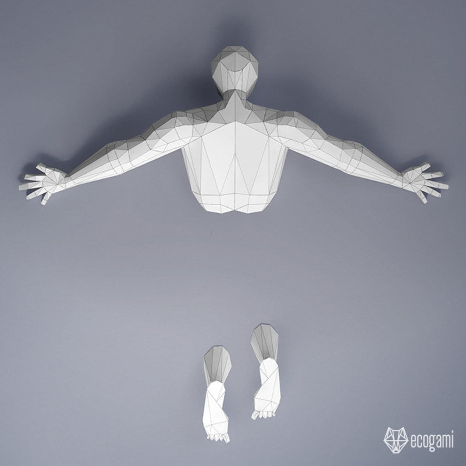 Falling Man Papercraft Sculpture Printable 3D Puzzle - Etsy Canada