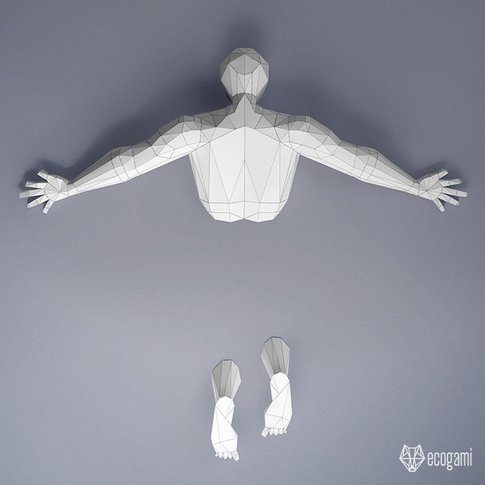 Falling Man Papercraft Sculpture Printable 3D Puzzle - Etsy Canada