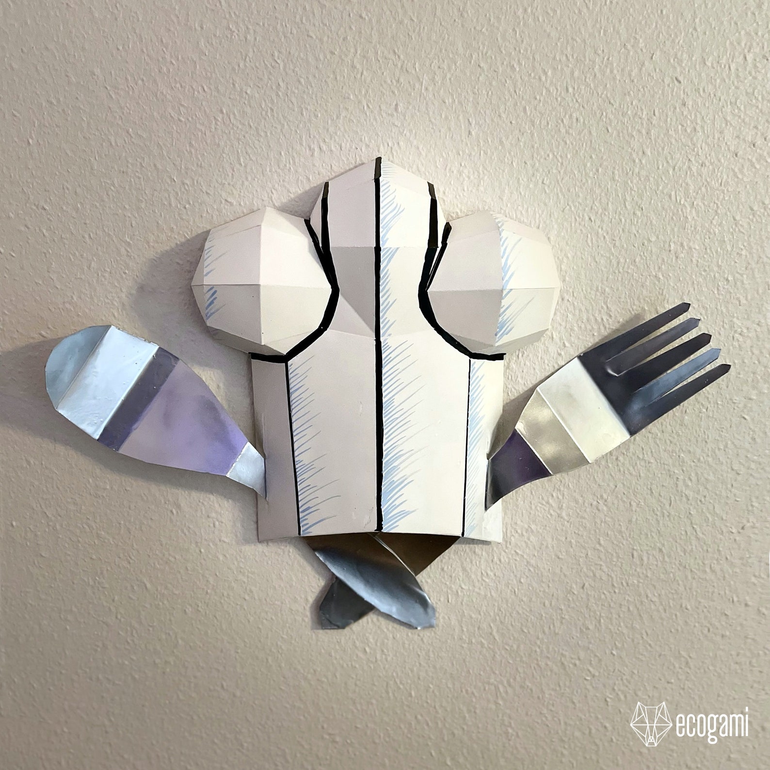 Chef Hat Papercraft Sculpture Printable 3D Puzzle Papercraft - Etsy