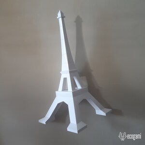 Eiffel Tower Papercraft Trophy, Printable 3D Puzzle, Papercraft Pdf ...