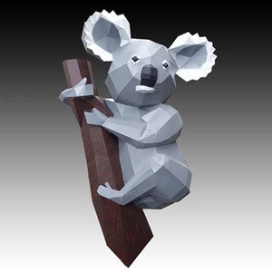 Koala Papercraft Sculpture, Printable 3D Puzzle, Papercraft Pdf ...