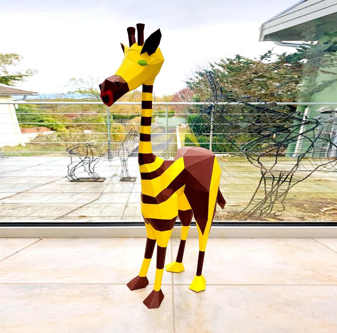 Giraffe papercraft sculpture printable 3D puzzle papercraft | Etsy