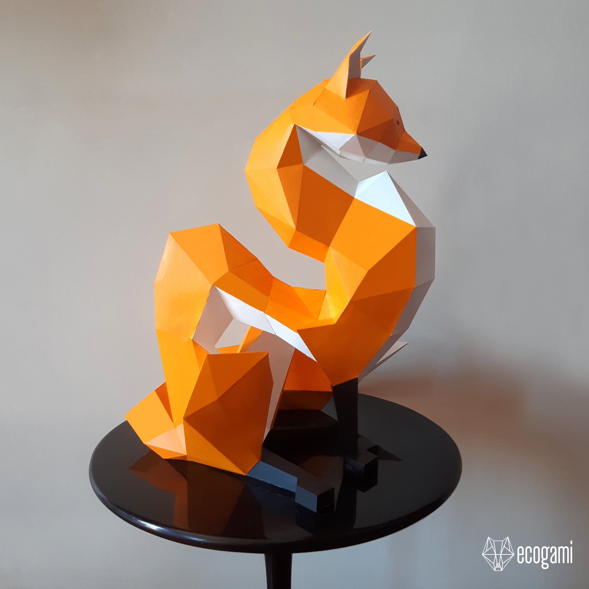 Fox Papercraft Sculpture Printable 3D Puzzle Papercraft Pdf | Etsy