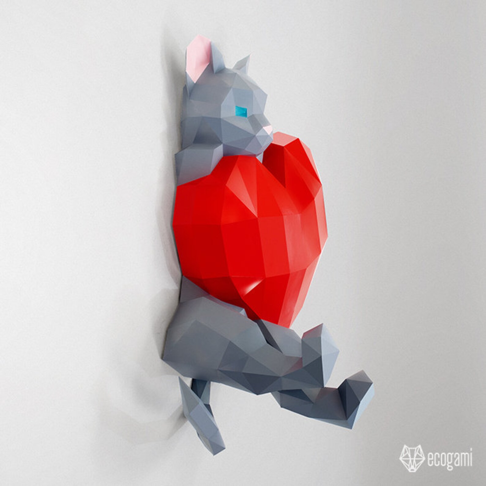 Cat papercraft sculpture printable 3D puzzle papercraft Pdf | Etsy