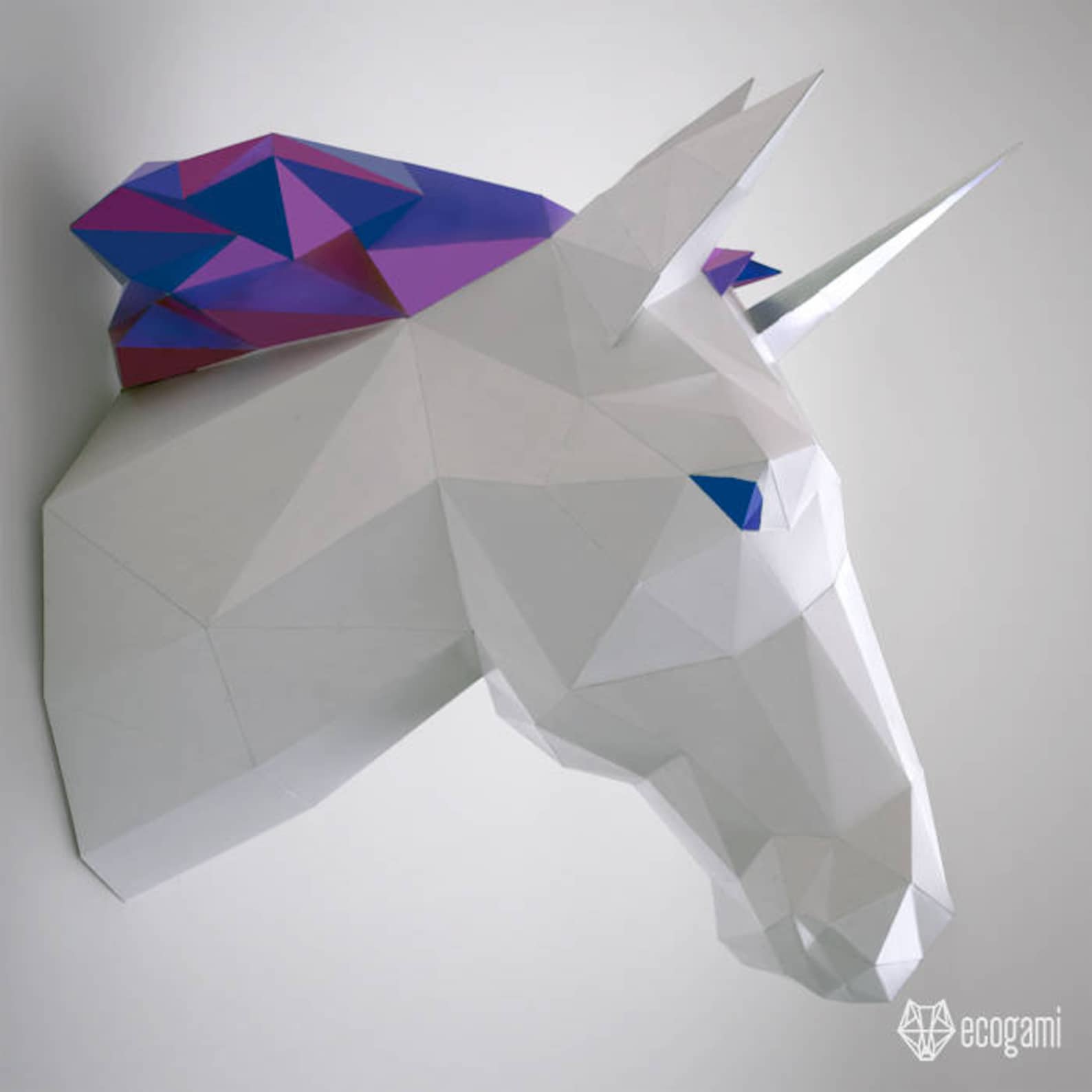 Unicorn Papercraft Sculpture Printable 3D Puzzle Papercraft - Etsy UK