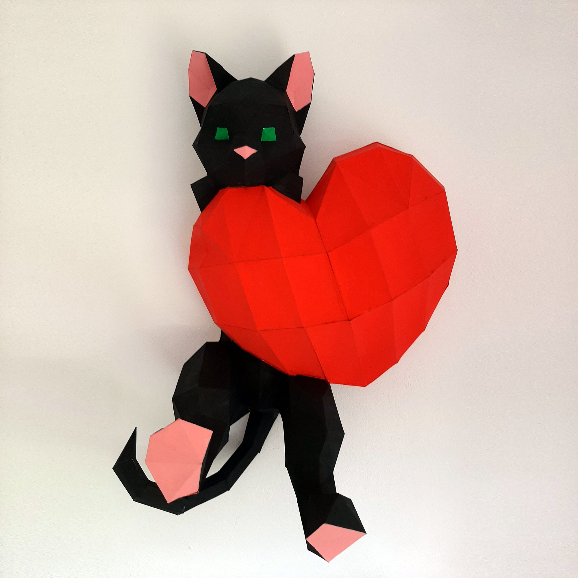 Cat papercraft sculpture printable 3D puzzle papercraft Pdf | Etsy