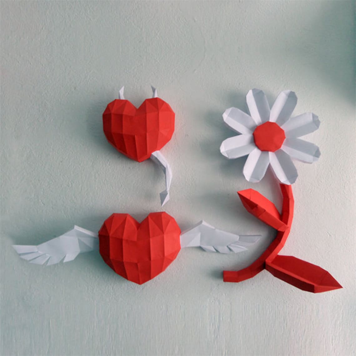 Saint Valentine Papercraft Trophy Printable 3D Puzzle - Etsy