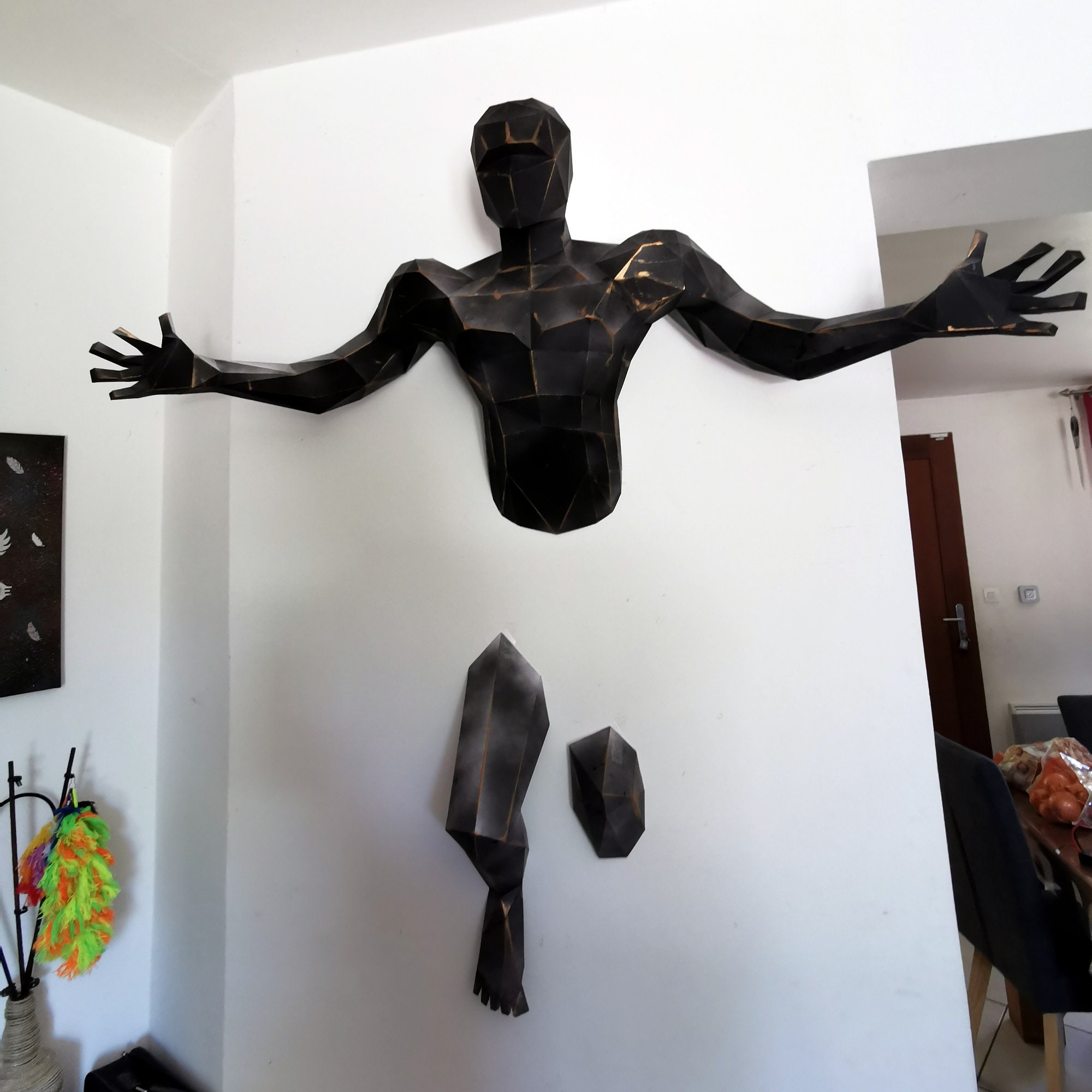 Hugging Man Papercraft Sculpture Printable 3D Puzzle | Etsy UK