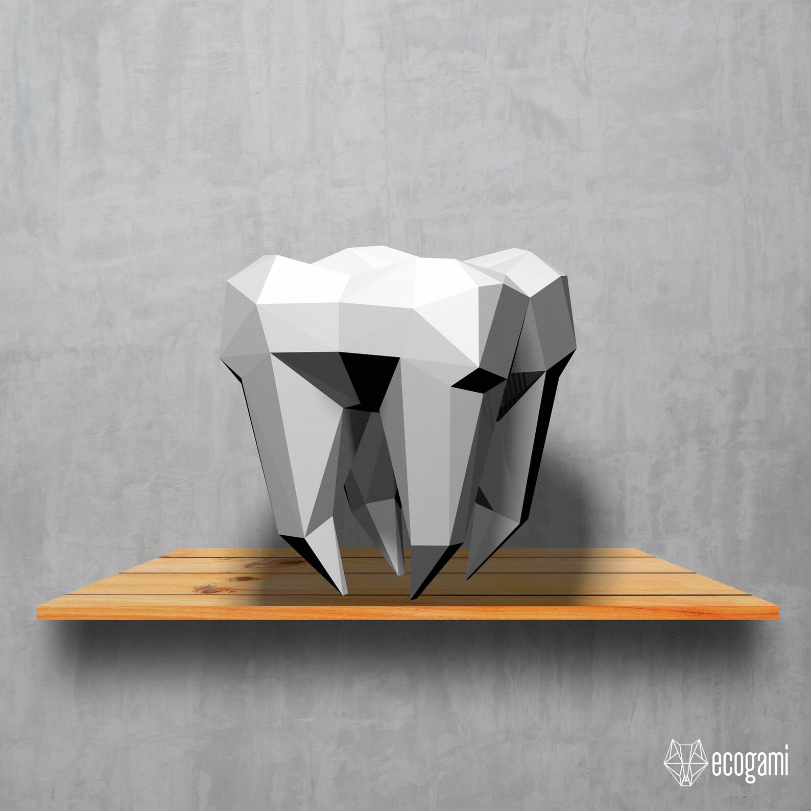 Molar Tooth Papercraft Sculpture, Printable 3D Puzzle, Papercraft Pdf ...