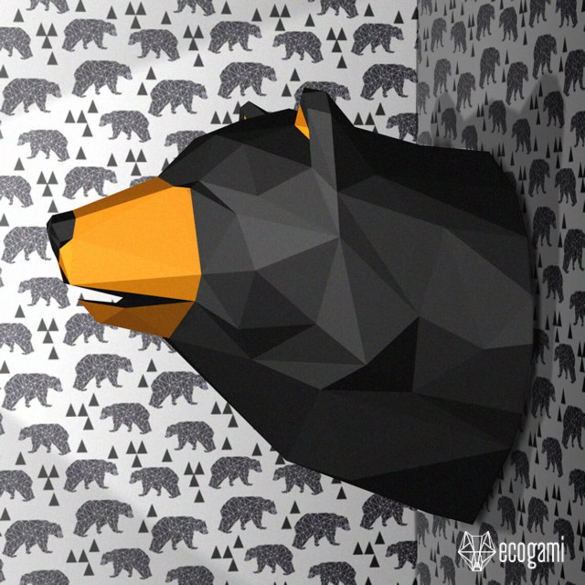 Bear Papercraft Sculpture Printable 3D Puzzle Papercraft Pdf - Etsy