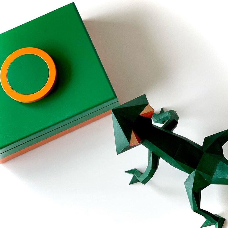 Lizard Papercraft Sculpture Printable 3D Puzzle Papercraft | Etsy