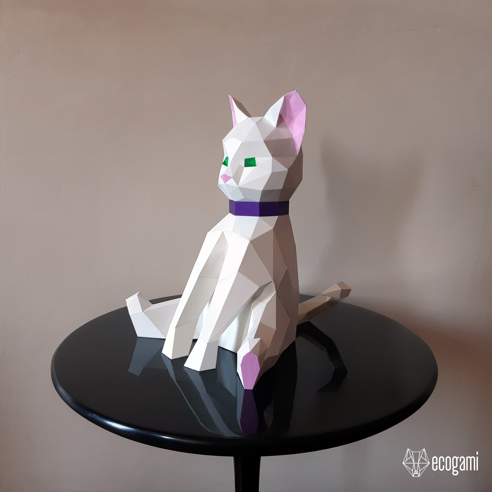 Kitten papercraft sculpture printable 3D puzzle papercraft | Etsy