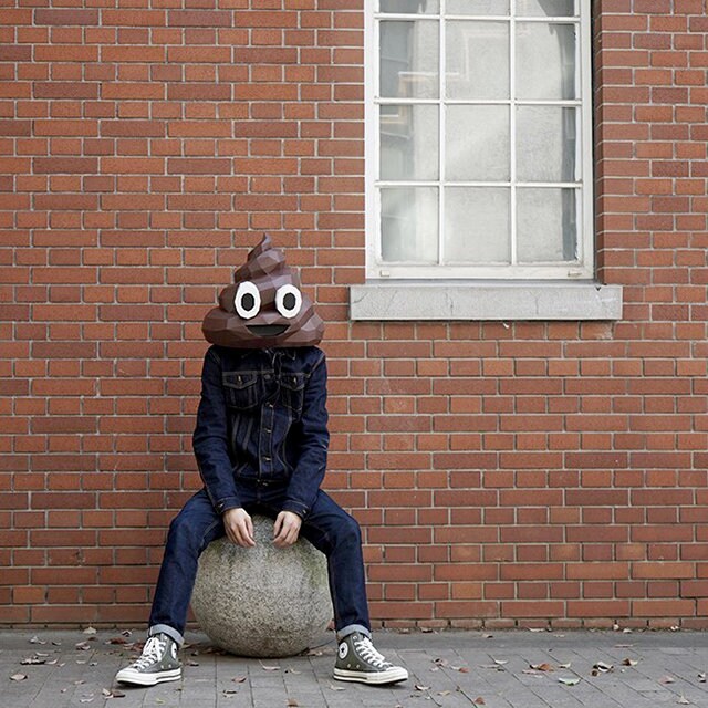 Poop Emoji Paper Face Mask Template Printable Papercraft Pdf | Etsy UK