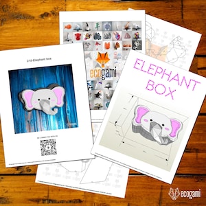Elephant Box Papercraft PDF, DIY Storage Container, Low Poly 3D ...