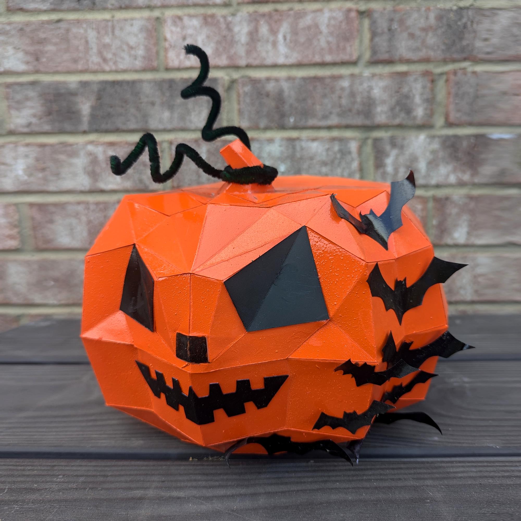 PUMPKIN BOX PAPERCRAFT | Diy Halloween Box | Pdf Pumpkin Box Template ...