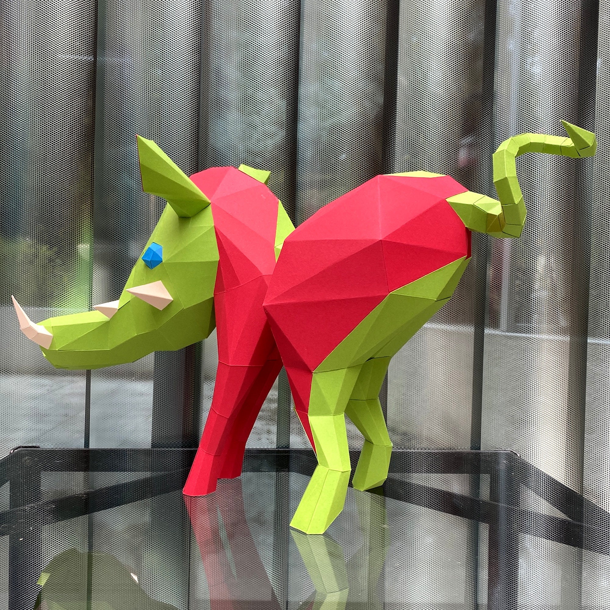 Wild Pig Papercraft Sculpture Printable 3D Puzzle Papercraft | Etsy