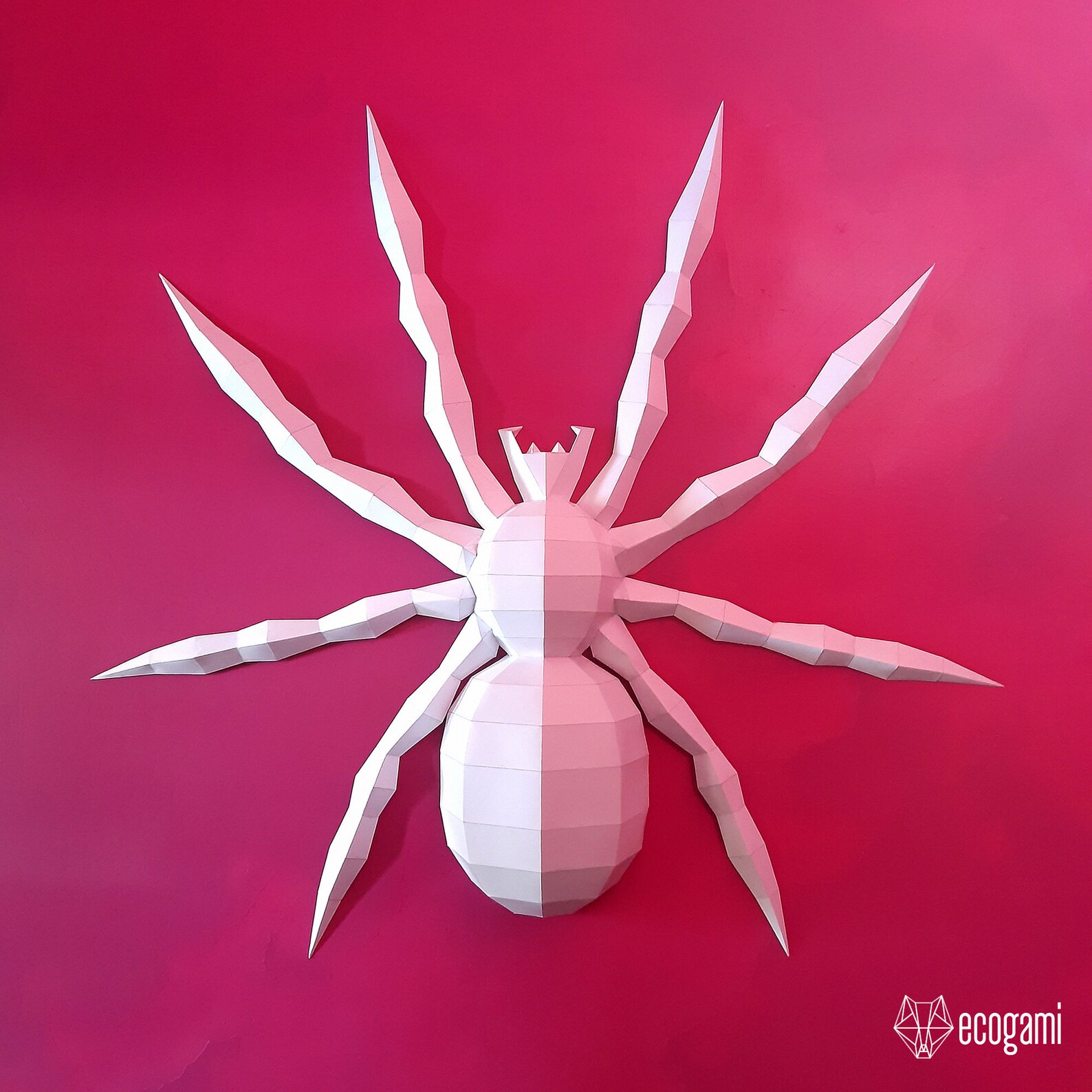 Spider Papercraft Template PDF, DIY 3D Paper Spider Wall Decor ...