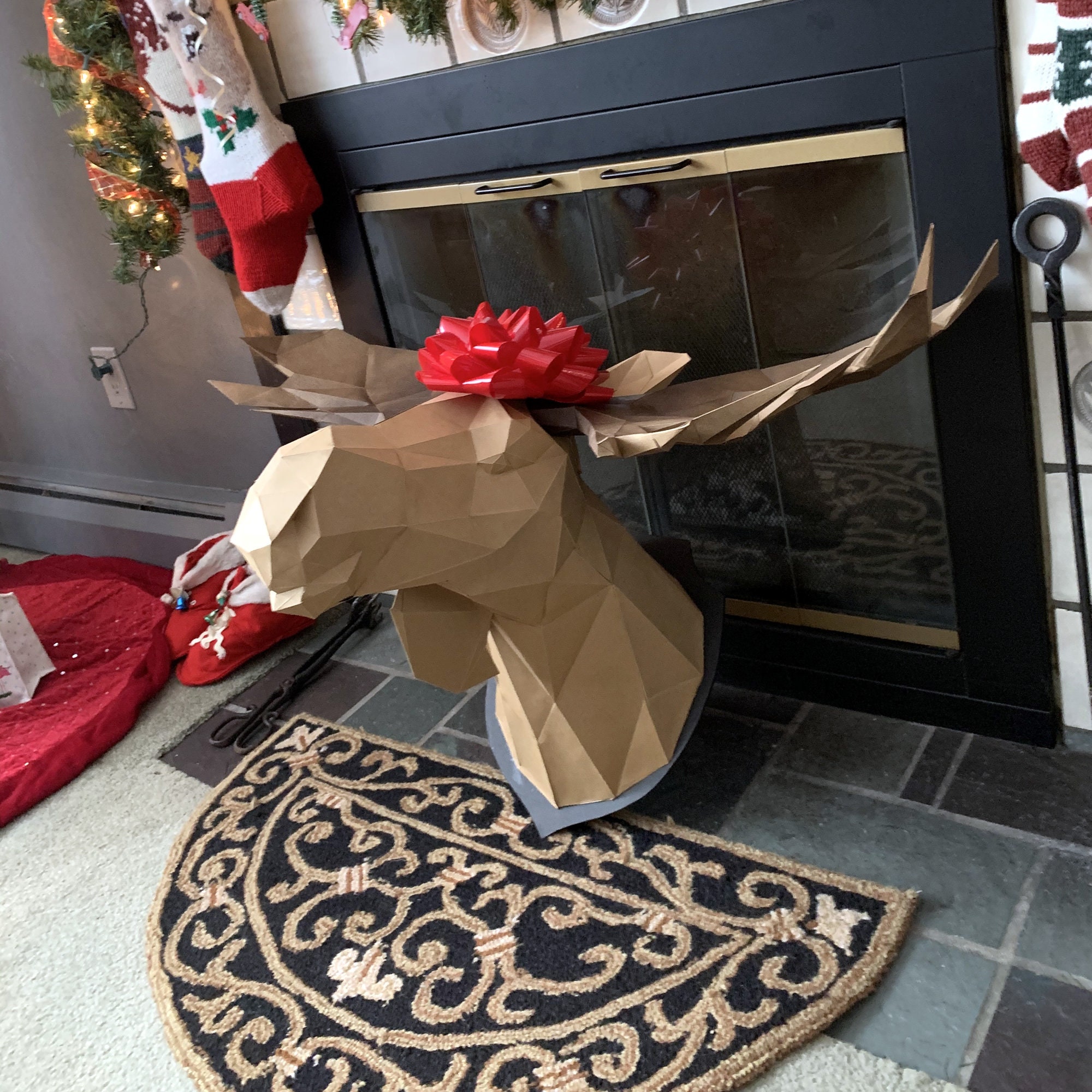 Moose Trophy Papercraft Sculpture Printable 3D Puzzle | Etsy