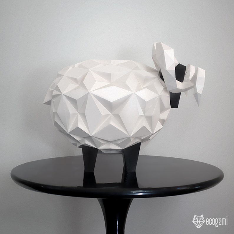 Sheep Papercraft Sculpture Printable 3D Puzzle Papercraft - Etsy