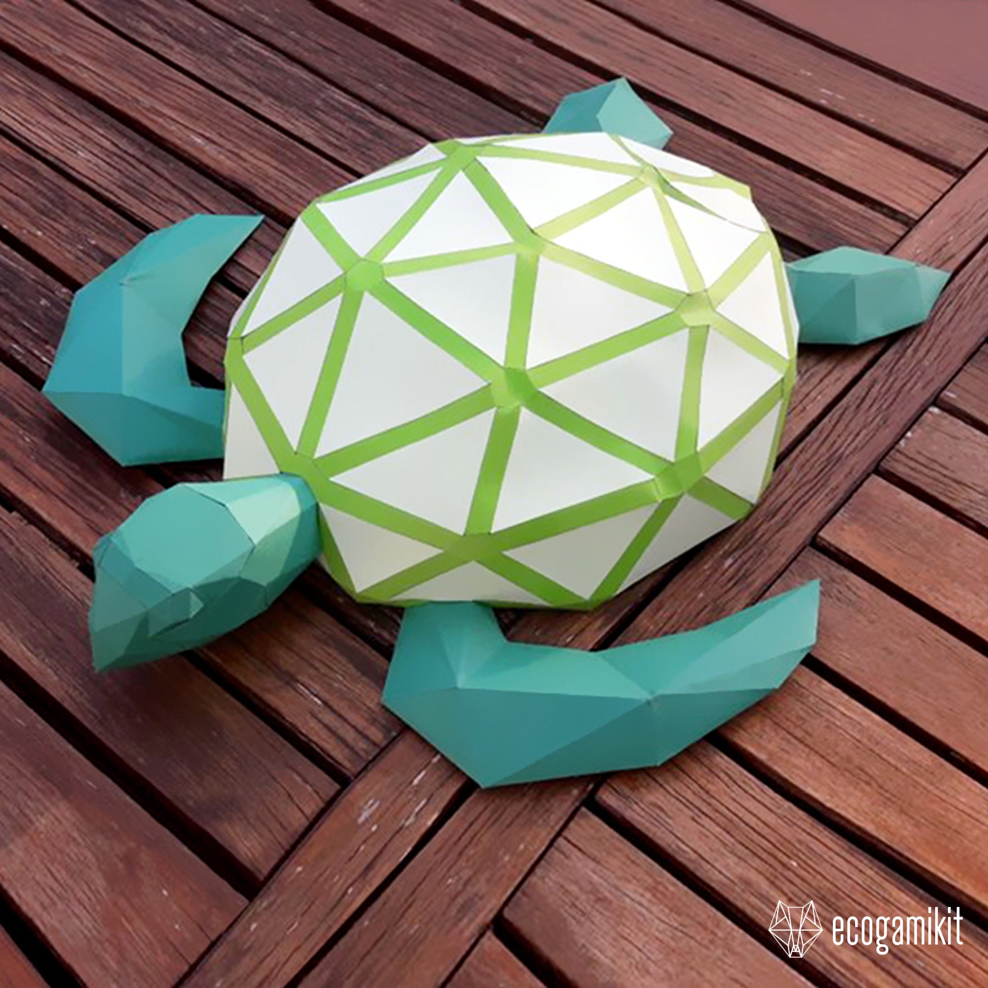 Tortuga marina papercraft kit 3D, escultura tortuga papel DIY ...
