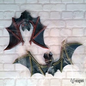 Bat Papercraft Sculptures, Printable 3D Puzzle, 3D Papercraft Pdf ...