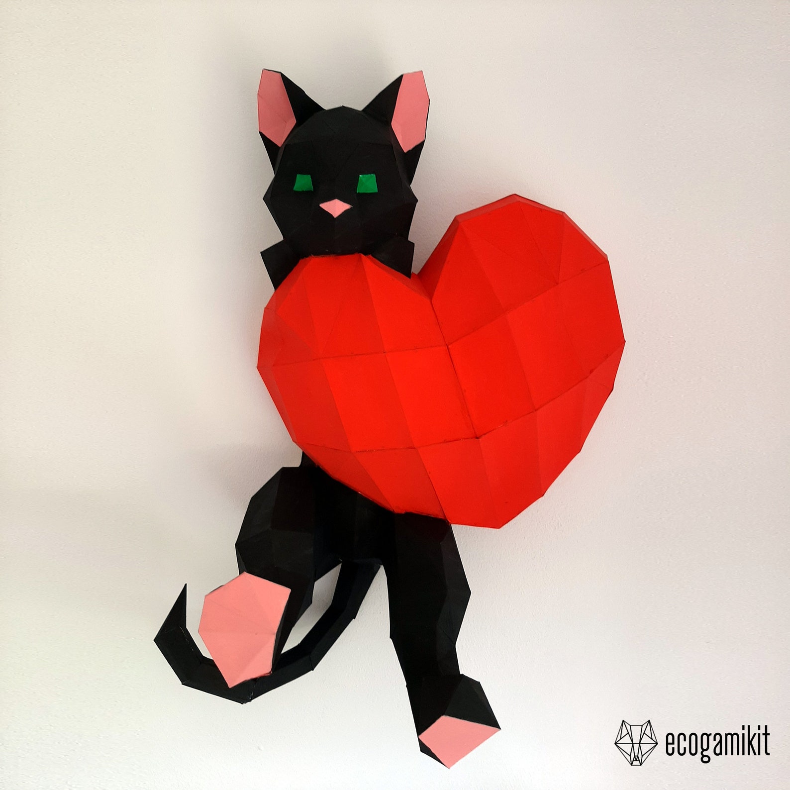 Escultura de gato papercraft 3D kit de bricolaje para - Etsy España