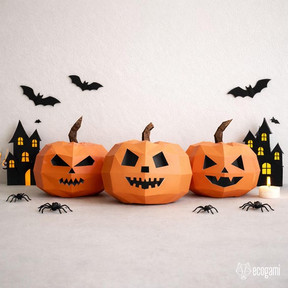 3d Pumpkin Halloween Paper Craft