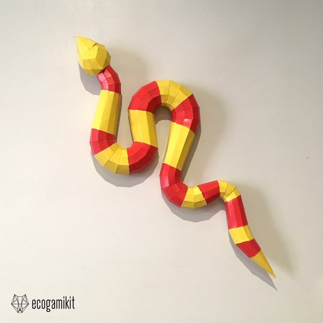 Snake Sculpture Papercraft 3D, Craft Kit for Adults, Puzzle to Make ...