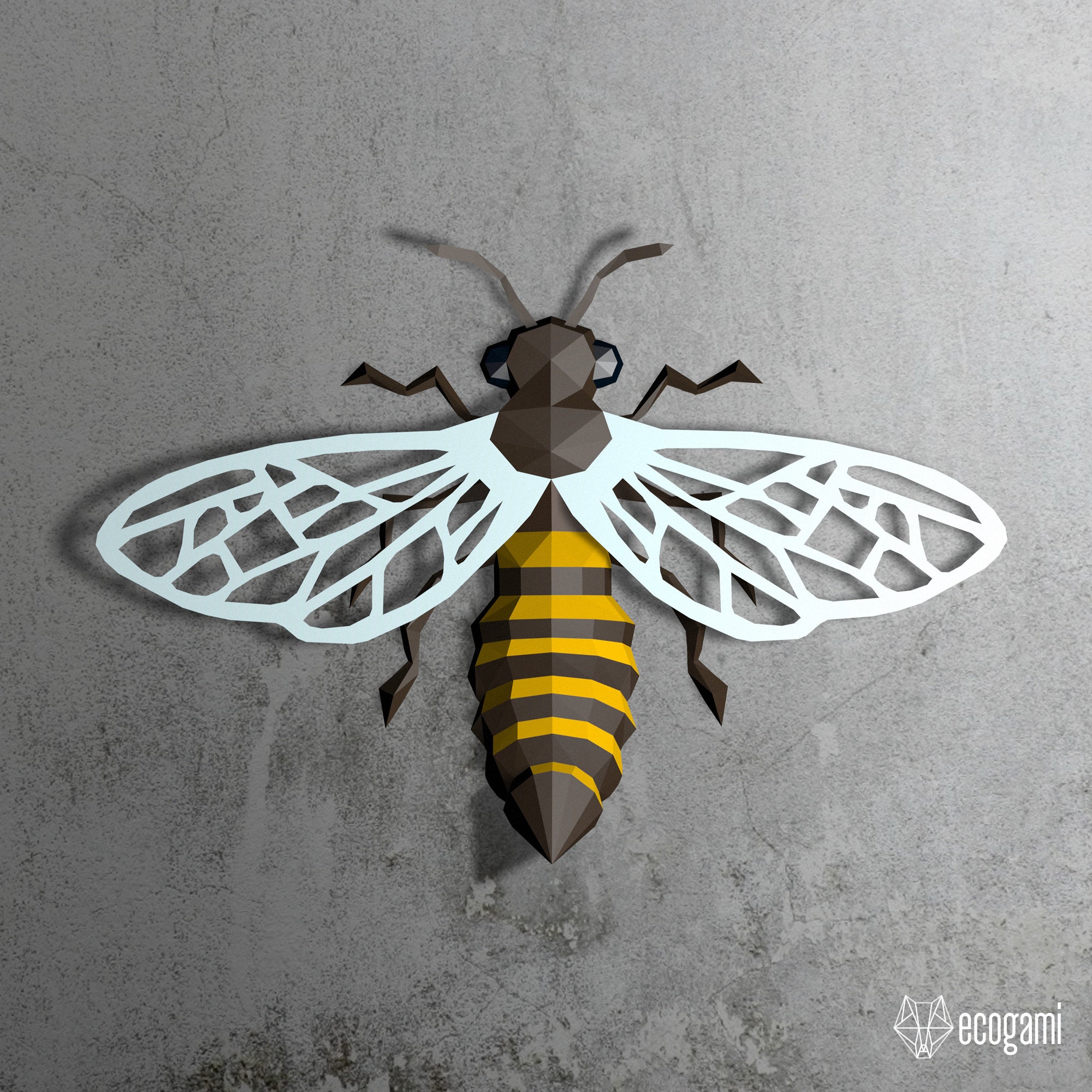 Bee Papercraft Sculpture Printable 3D Puzzle Papercraft Pdf - Etsy