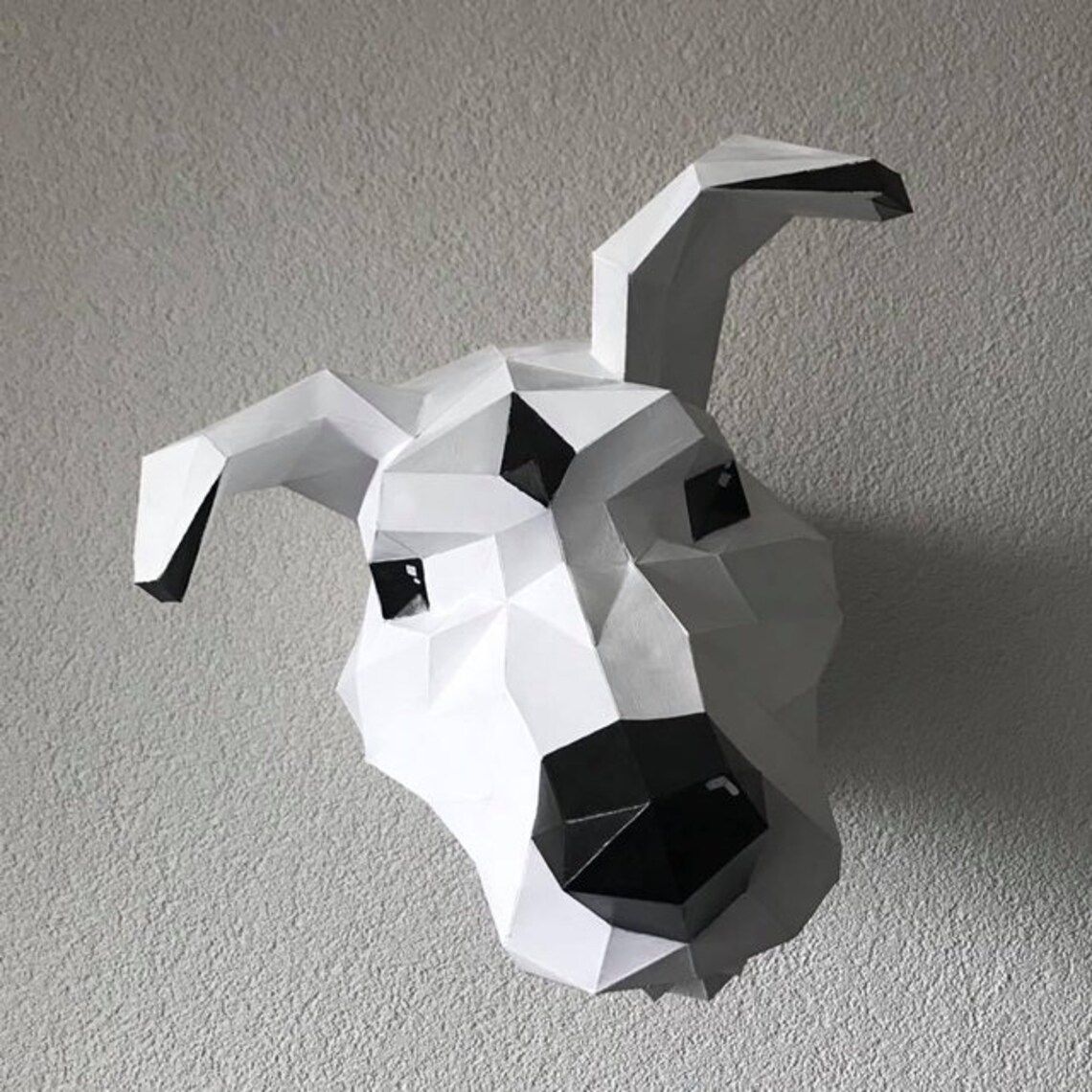 Dog Head Papercraft Sculpture Printable 3D Puzzle Papercraft - Etsy