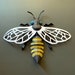 Bee Papercraft Sculpture, Printable 3D Puzzle, Papercraft Pdf Template ...