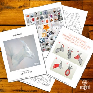 Goat Head Papercraft Template | Printable Goat 3D Puzzle | DIY Goat ...