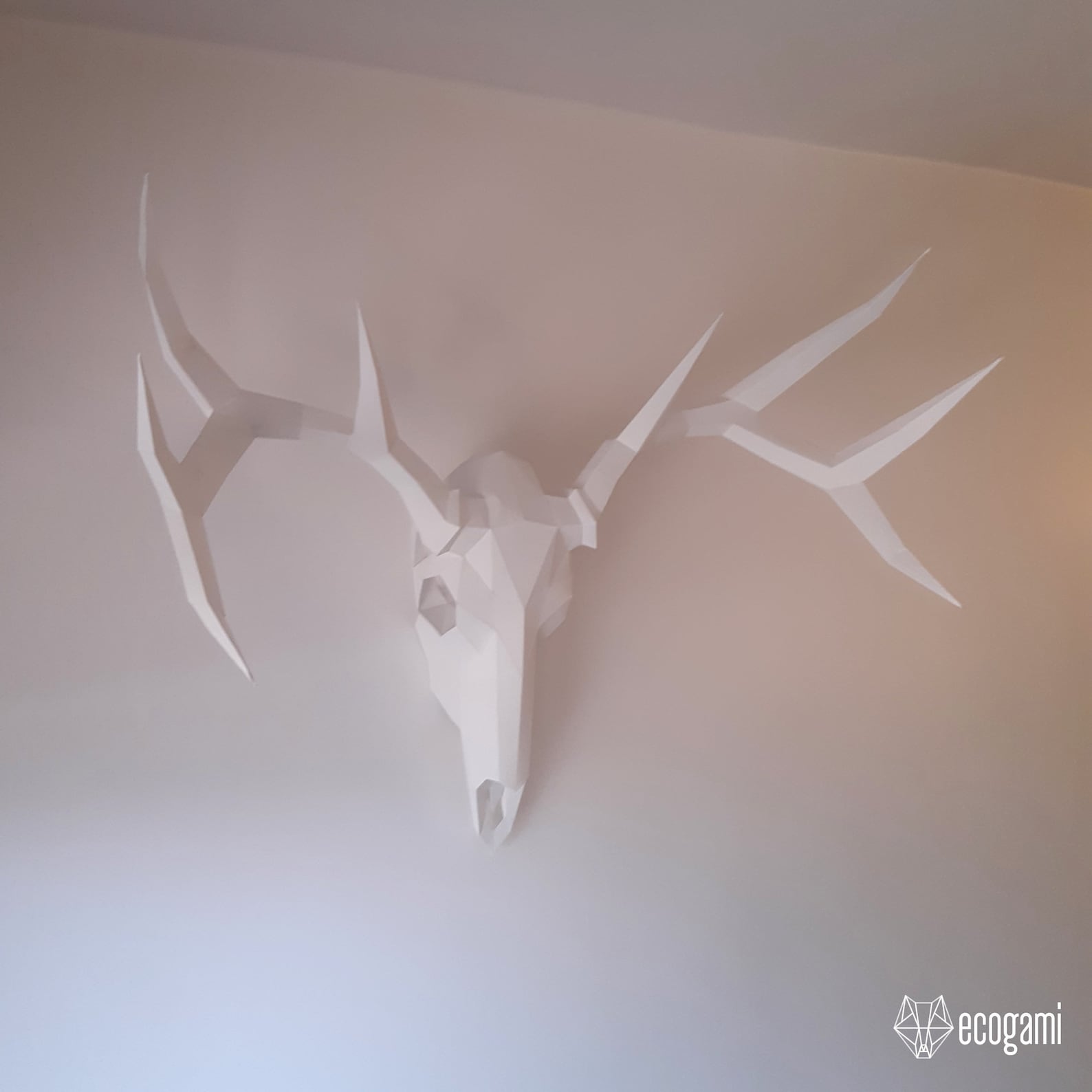 Deer Skull Papercraft Trophy Printable 3D Sculpture - Etsy