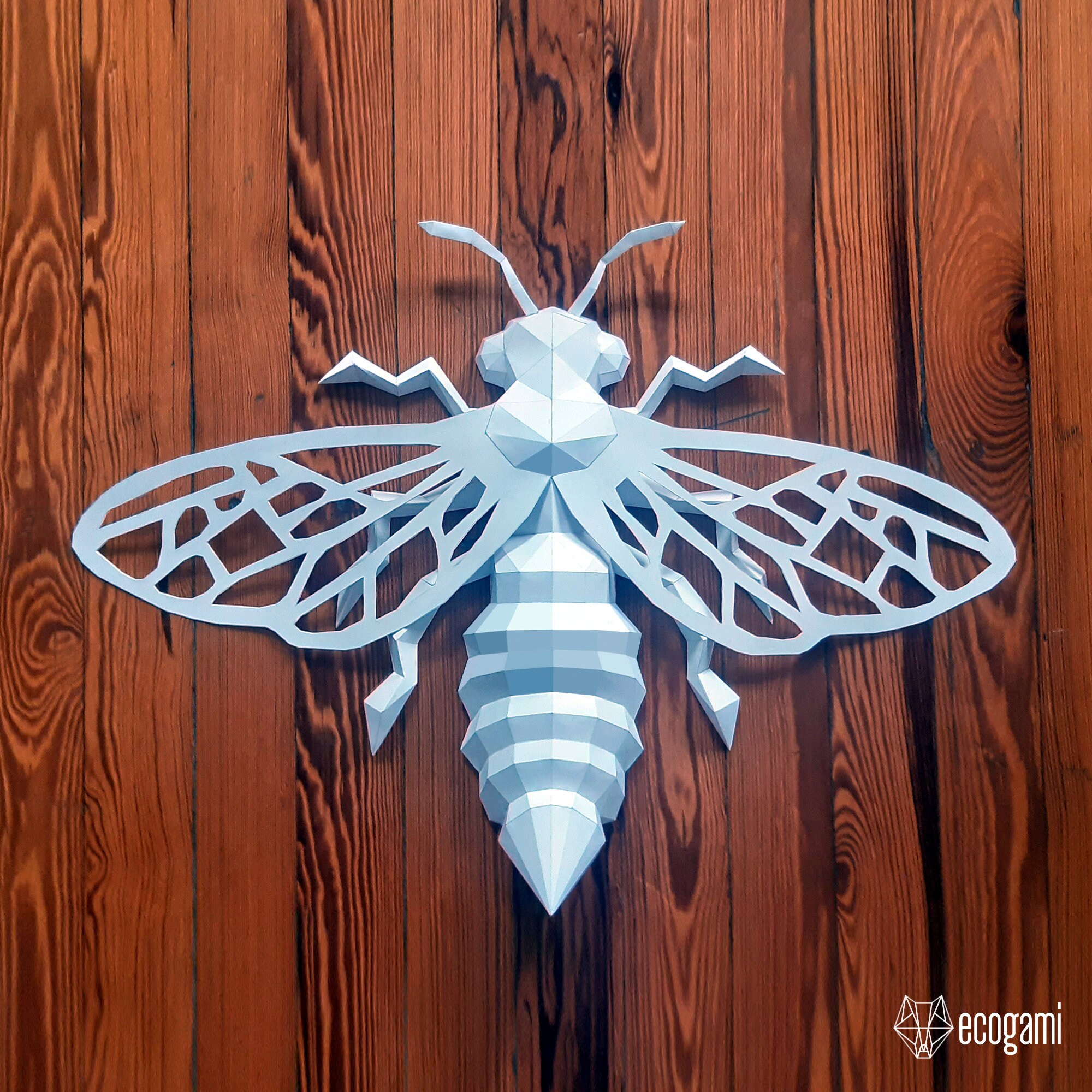 Bee Papercraft Sculpture Printable 3D Puzzle Papercraft Pdf - Etsy