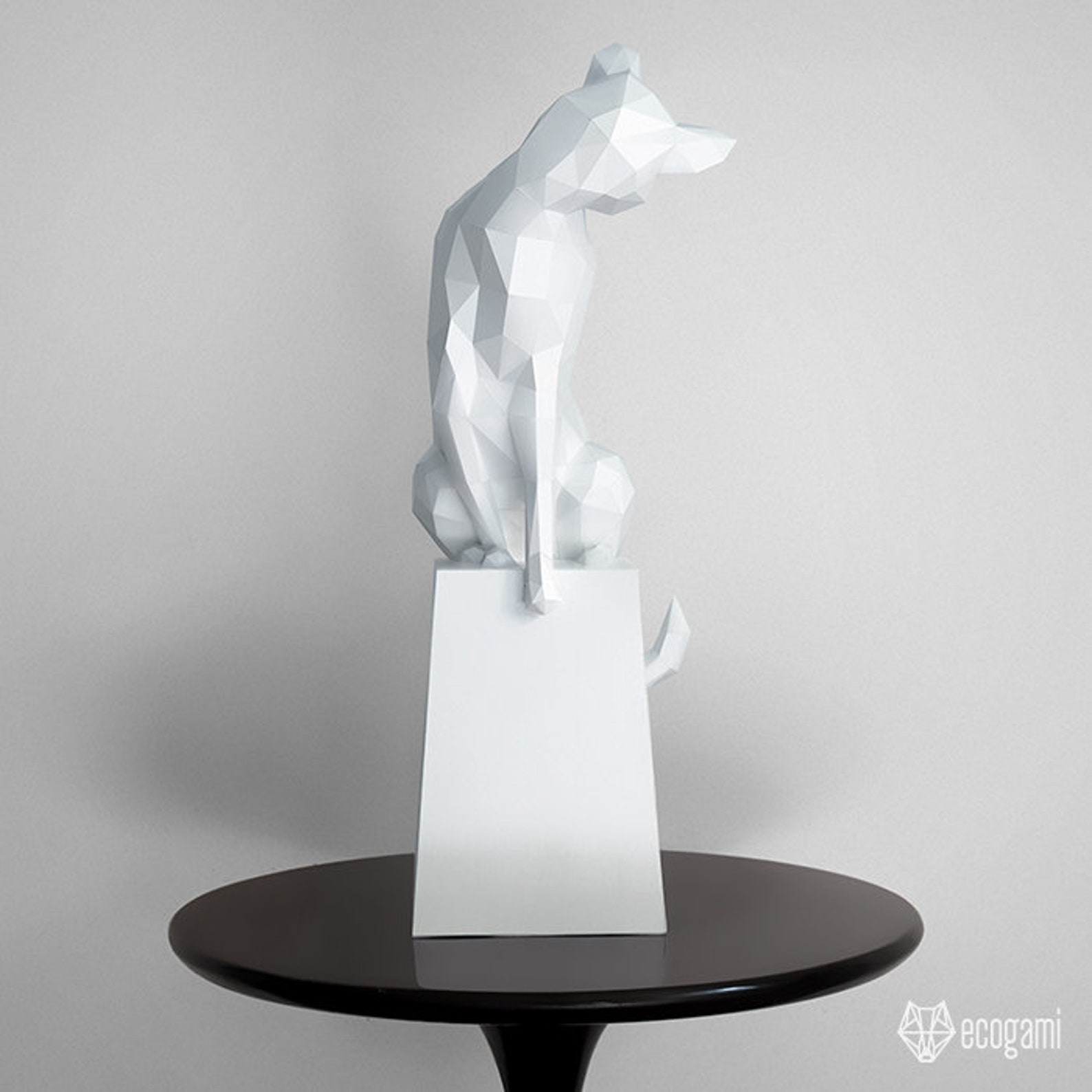 Grooming Cat Papercraft Sculpture, Printable 3D Puzzle, Papercraft Pdf ...