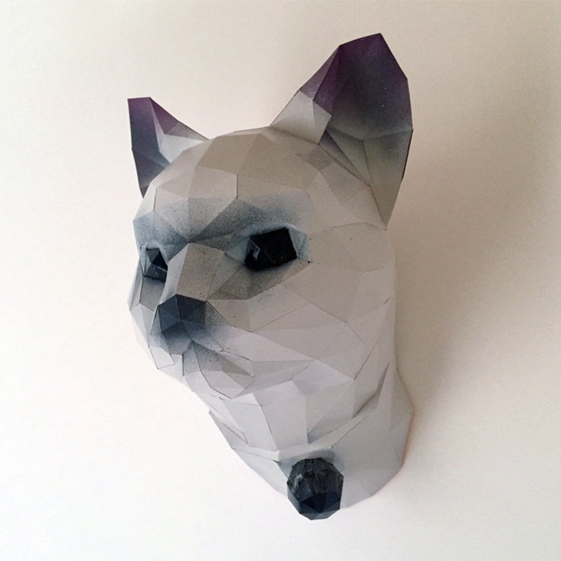 Cat Head Papercraft Sculpture Printable 3D Puzzle Papercraft | Etsy