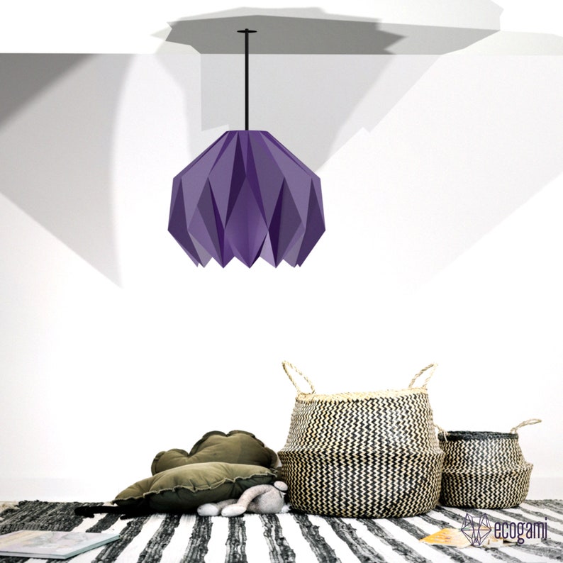 Origami II Paper Lamp Shade Printable Lampshade Papercraft | Etsy Canada