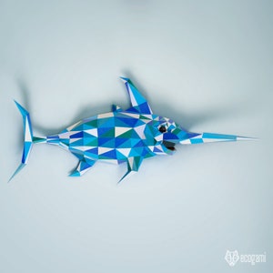 Swordfish Papercraft Sculpture, Printable 3D Puzzle, Papercraft Pdf ...