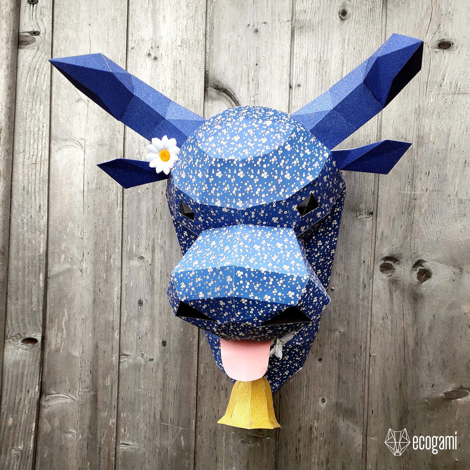 Cow Papercraft Sculpture, Printable 3D Puzzle, Papercraft Pdf Template ...