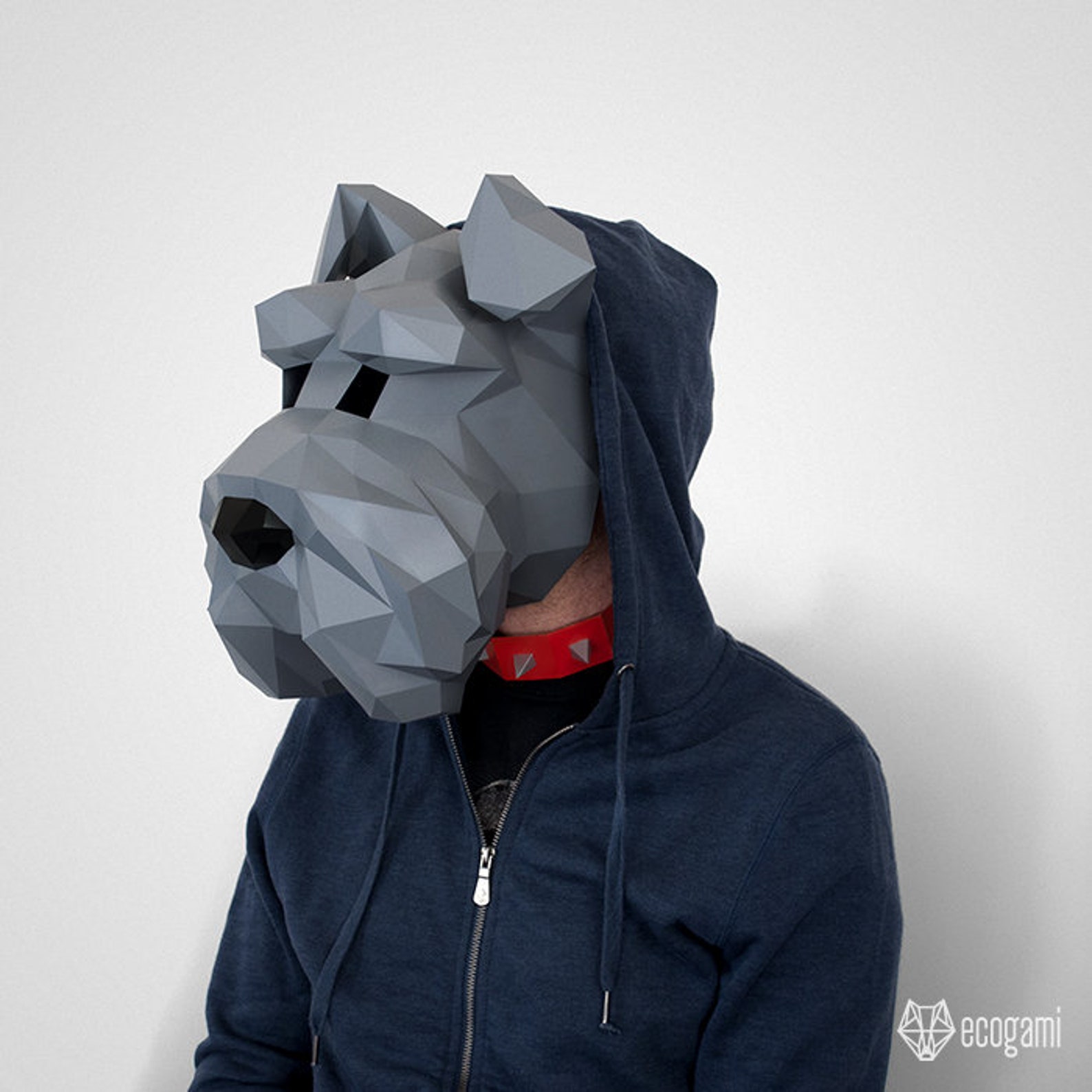 Schnauzer Dog Paper Face Mask Template Printable Papercraft - Etsy
