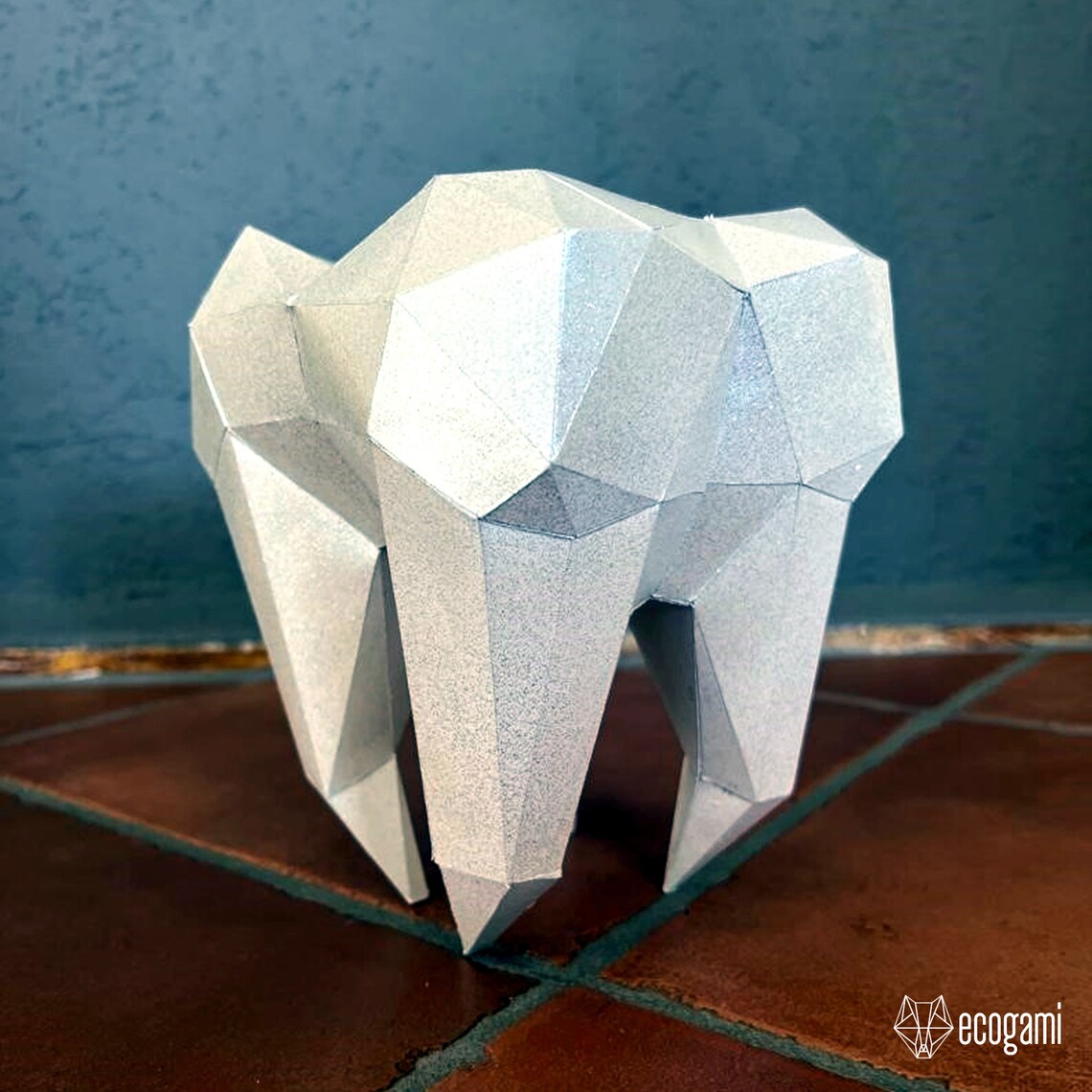 Molar Tooth Papercraft PDF, DIY 3D Paper Sculpture, Low Poly Printable ...