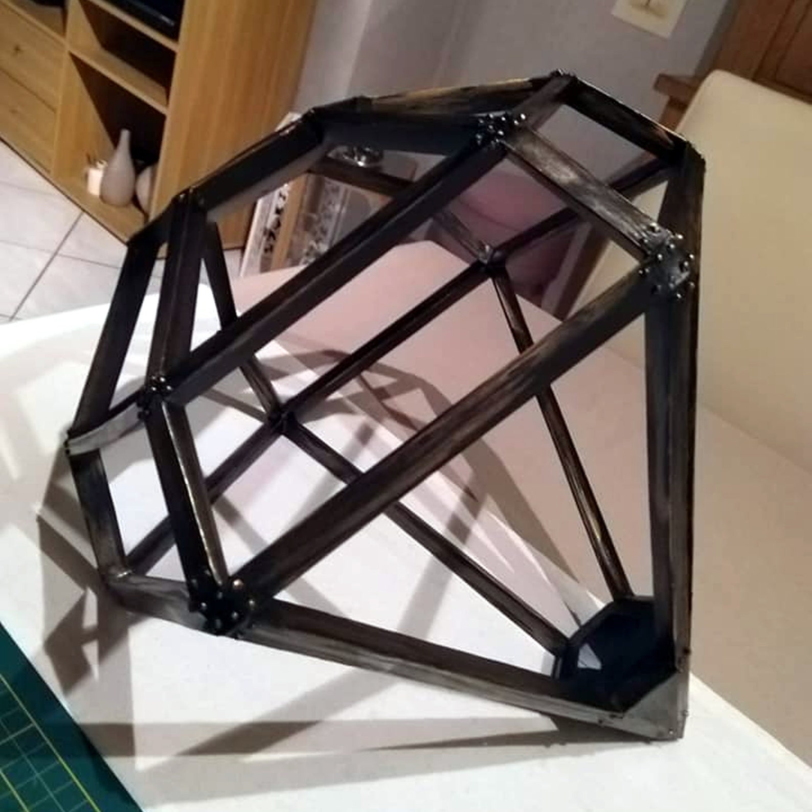 Paper Lampshade DIAMOND, Printable Lamp Shade, Papercraft Pdf Template ...