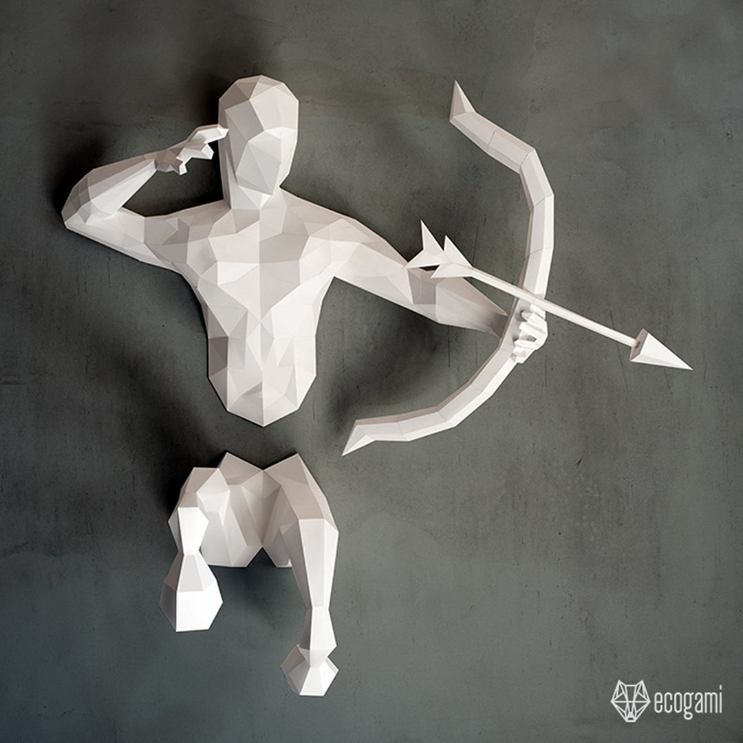 Centaur Papercraft Trophy, Printable 3D Puzzle, Papercraft Pdf Template ...
