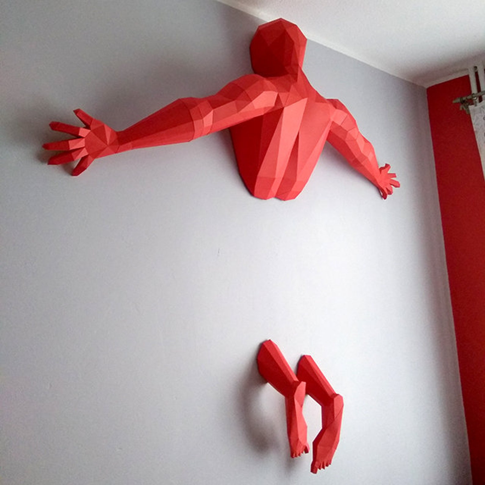 Falling Man Papercraft Sculpture Printable 3D Puzzle - Etsy Canada