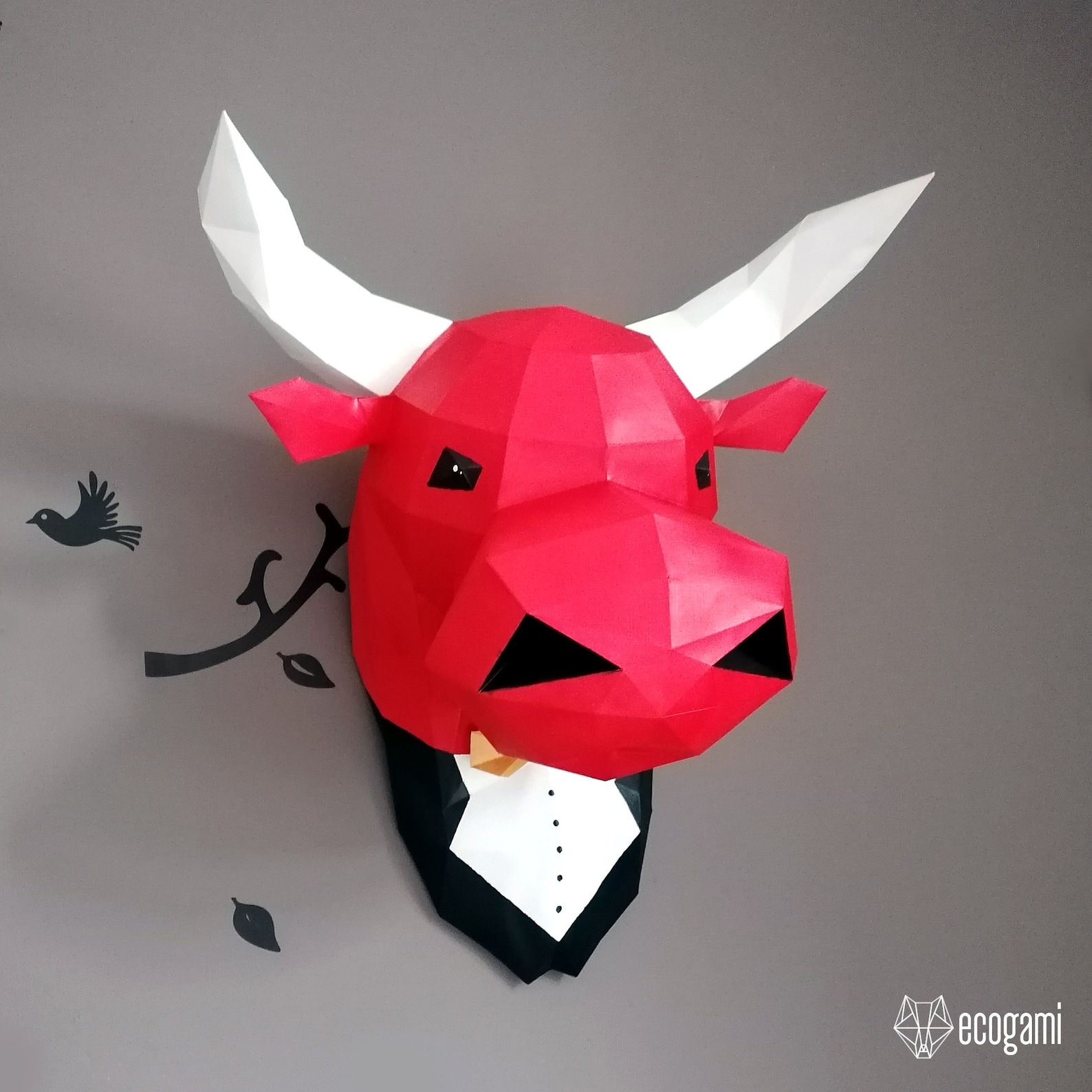 Cow Papercraft Sculpture, Printable 3D Puzzle, Papercraft Pdf Template ...