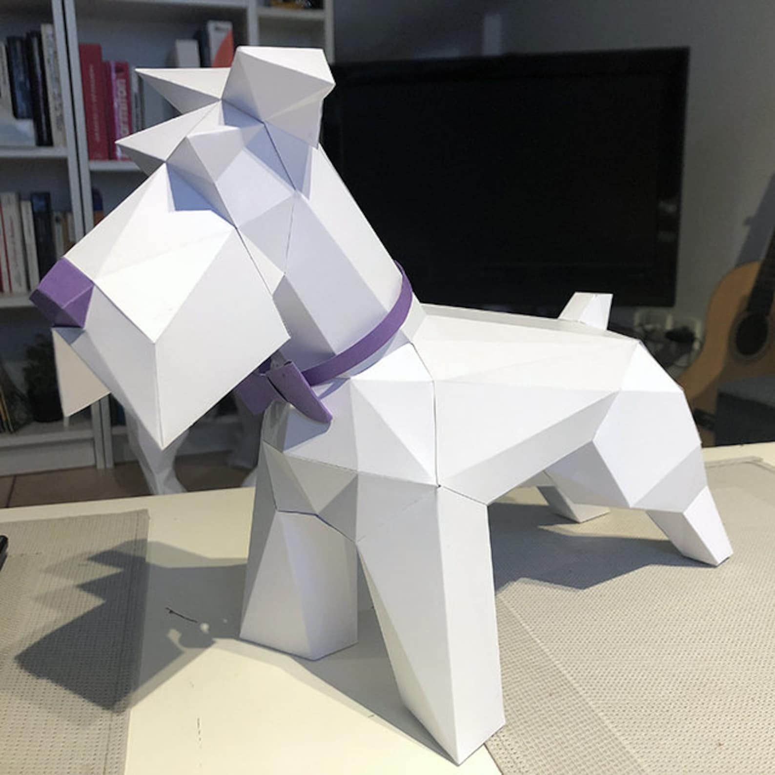 Schnauzer Papercraft Sculpture Printable 3d Puzzle Papercraft Pdf Template To Make Your