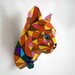 Cat Head Papercraft Sculpture, Printable 3D Puzzle, Papercraft Pdf ...