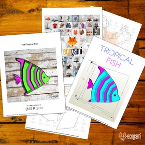 Tropical Fish Puzzle Pdf Fish Papercraft Pdf Fish Sculpture