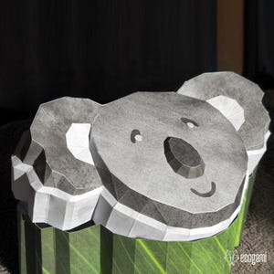 KOALA BOX PAPERCRAFT | Diy Koala Box | Pdf Koala Box Template ...